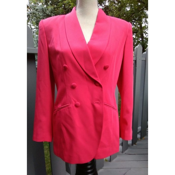 Kasper | Jackets & Coats | Kasper Asl Petite 6p Pink Blazer Jacket ...